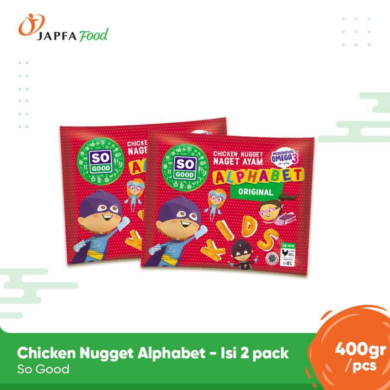 Promo So Good Chicken Nugget / Naget Ayam Alphabet 400gr - Isi 2 Pack ...