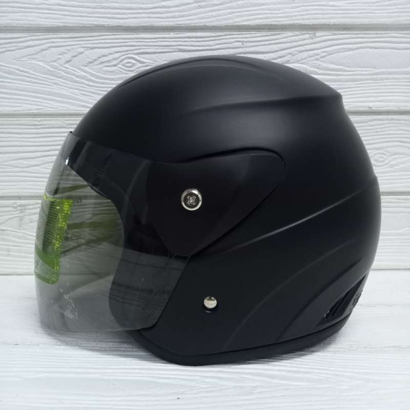 Jual Helm Evolution Polos Black Doff Half Face Model Gm Evo Di Seller ...