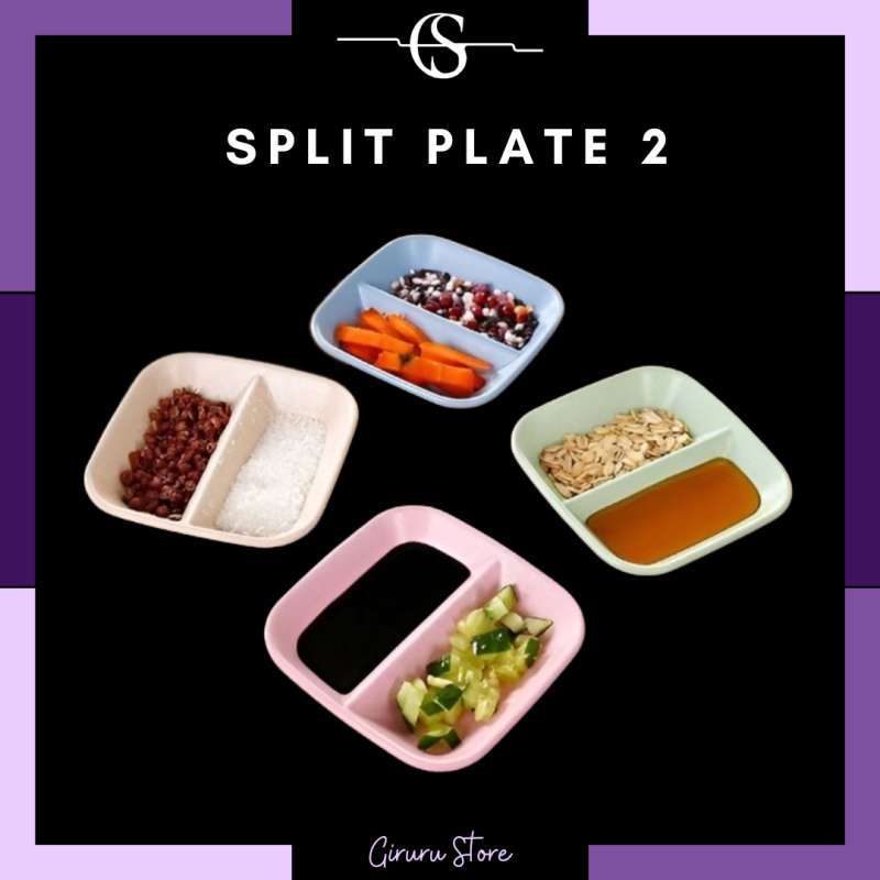 Jual Piring Kecil / Piring Saus Sambel Kecap 2 Sekat / Piring Kecil ...