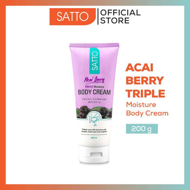 Promo Satto Acai Berry Triple Moisture Body Cream 200 g Diskon 25% di ...