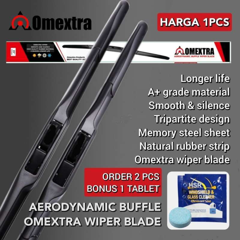 Jual Grade A 3 Sections Car Wiper Mobil Omextra Wiper Blade Hybrid 4 ...