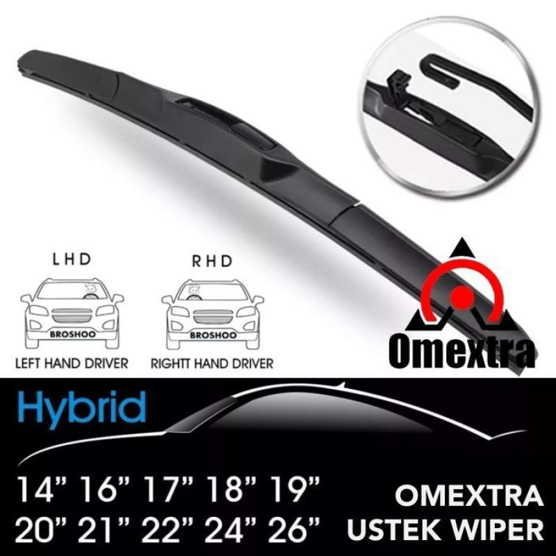 Jual Grade A 3 Sections Car Wiper Mobil Omextra Wiper Blade Hybrid 4 ...