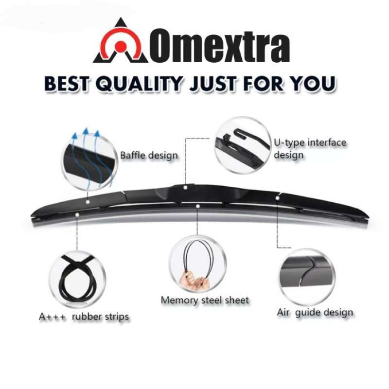 Jual Grade A 3 Sections Car Wiper Mobil Omextra Wiper Blade Hybrid 4 ...