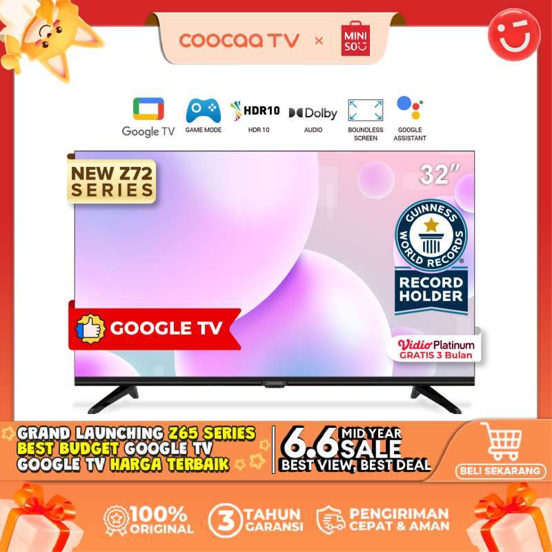 Promo [google Tv] Coocaa 32 Inch Smart Tv - Netflix & Youtube - Google ...