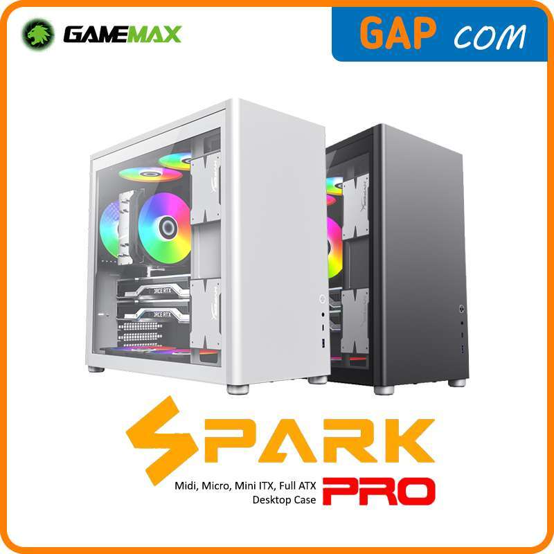 Jual Casing/case Komputer/pc Gamemax Spark Pro Dual Tempered Glass (atx ...