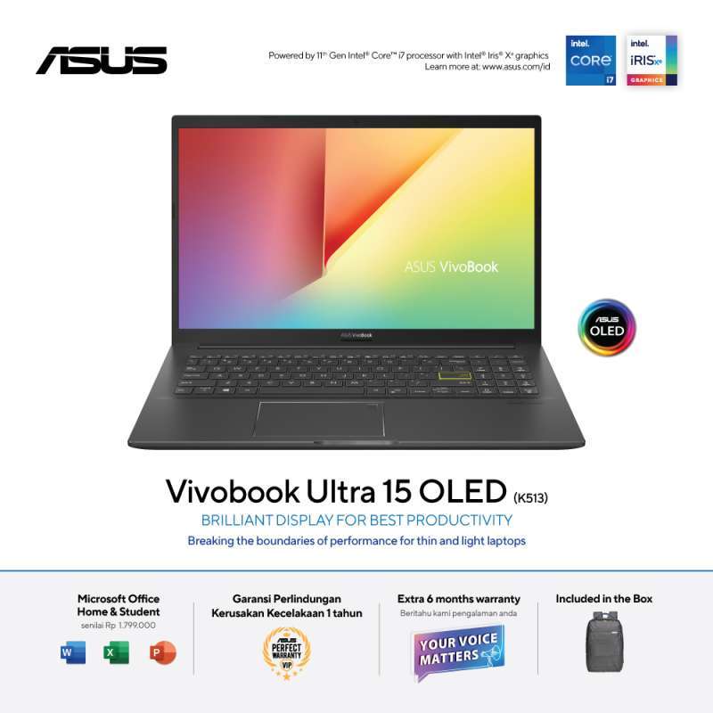 Promo Asus VivoBook 15 K513EA OLED751 OLED752 Notebook [Core i7-1165G7 ...