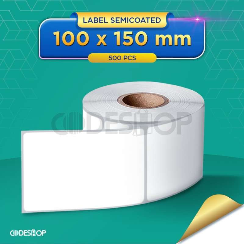 Jual Label Stiker Barcode Semicoated 100 x 150 mm 500 pcs Core Kecil di Seller Codeshop Semarang ...