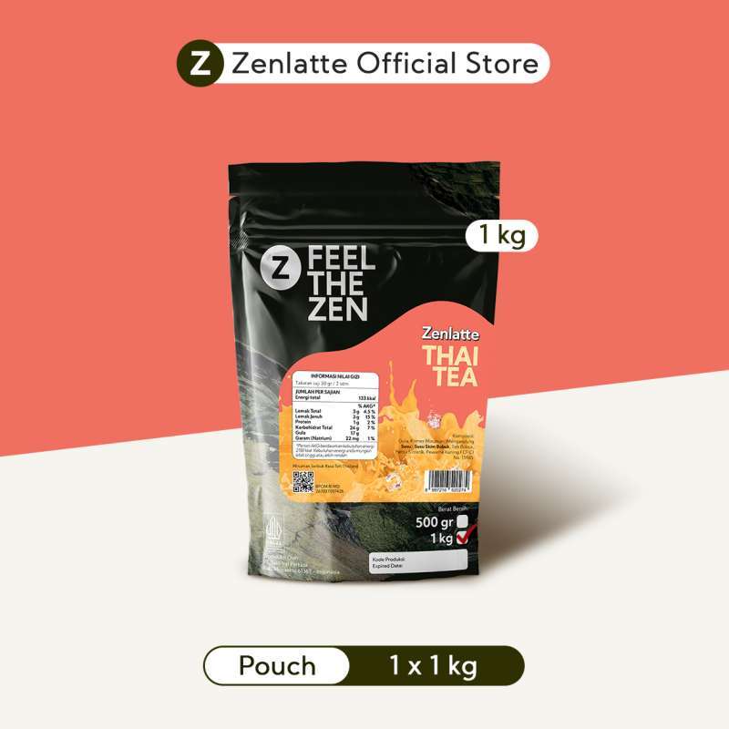 Jual Zenlatte Thai Tea Bag 1kg - 1 Karton | Thai Tea Powder | Bubuk ...