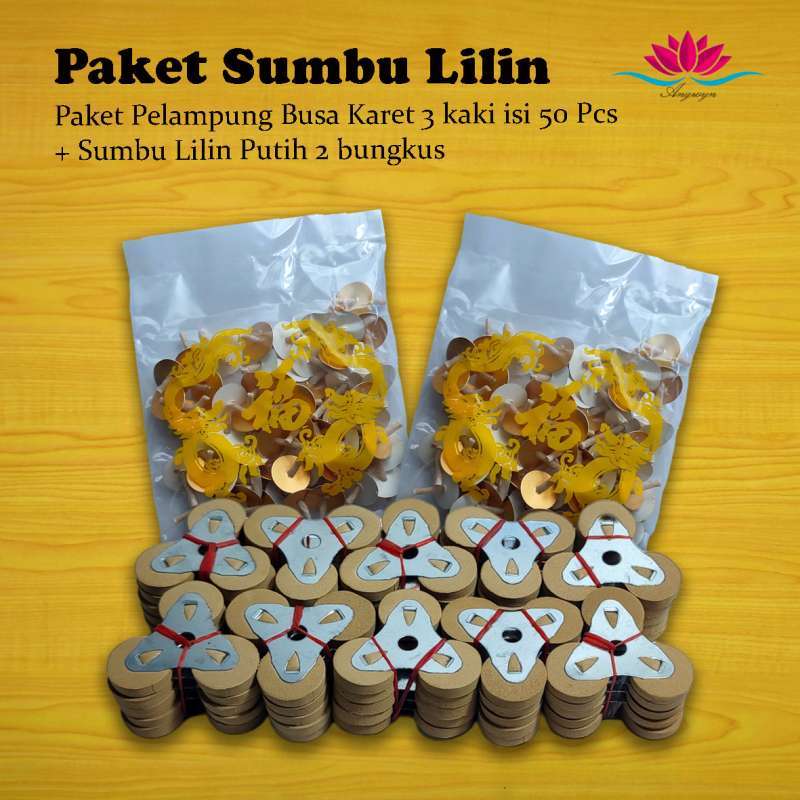 Jual Sumbu Lilin 2 Bungkus + Pelampung Busa Karet 50 Pcs Di Seller ...