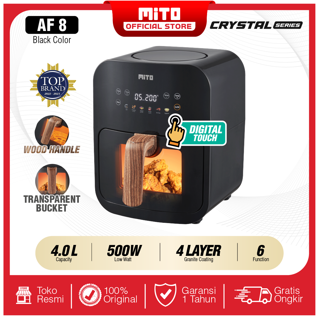 Promo Mito Air Fryer AF8 Crystal Series - Biru Diskon 19% di Seller MITO Electronic Store - PT ...