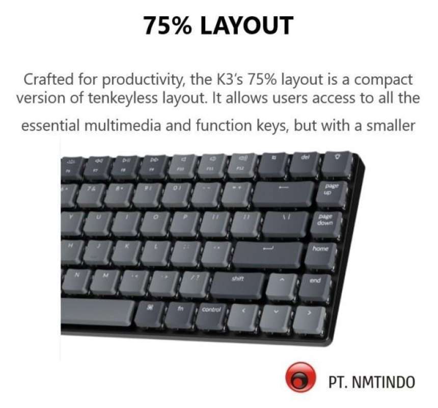 Jual FREE POUCH + Keychron K3 RGB Backlight Low Profile Gateron Switch ...