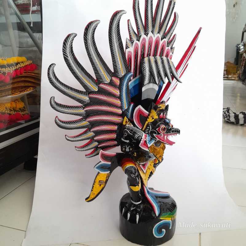 Jual Kerajinan Patung Kayu Garuda Bali 60cm Lukis Warna Full Di Seller ...