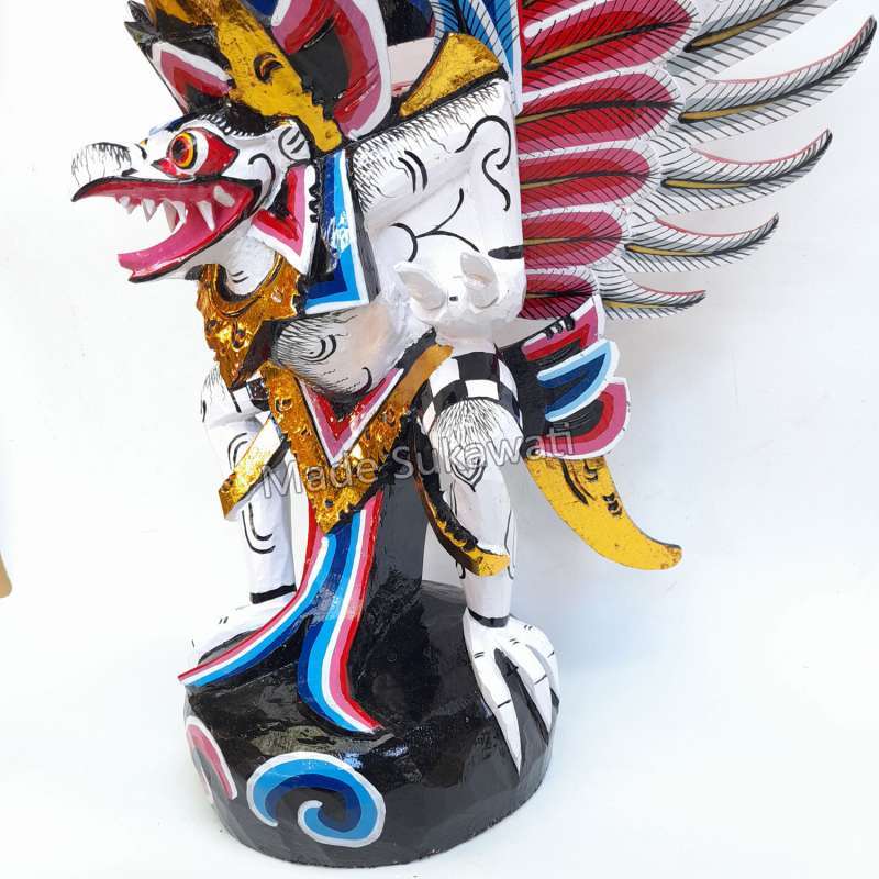 Jual Kerajinan Patung Kayu Garuda Bali 60cm Lukis Warna Full Di Seller ...