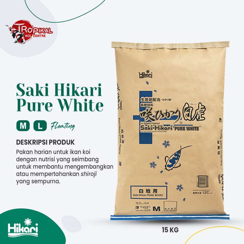 Jual TKC Saki Hikari Pure White Koi Fish Food 15 kg - Tropikal Koi di ...