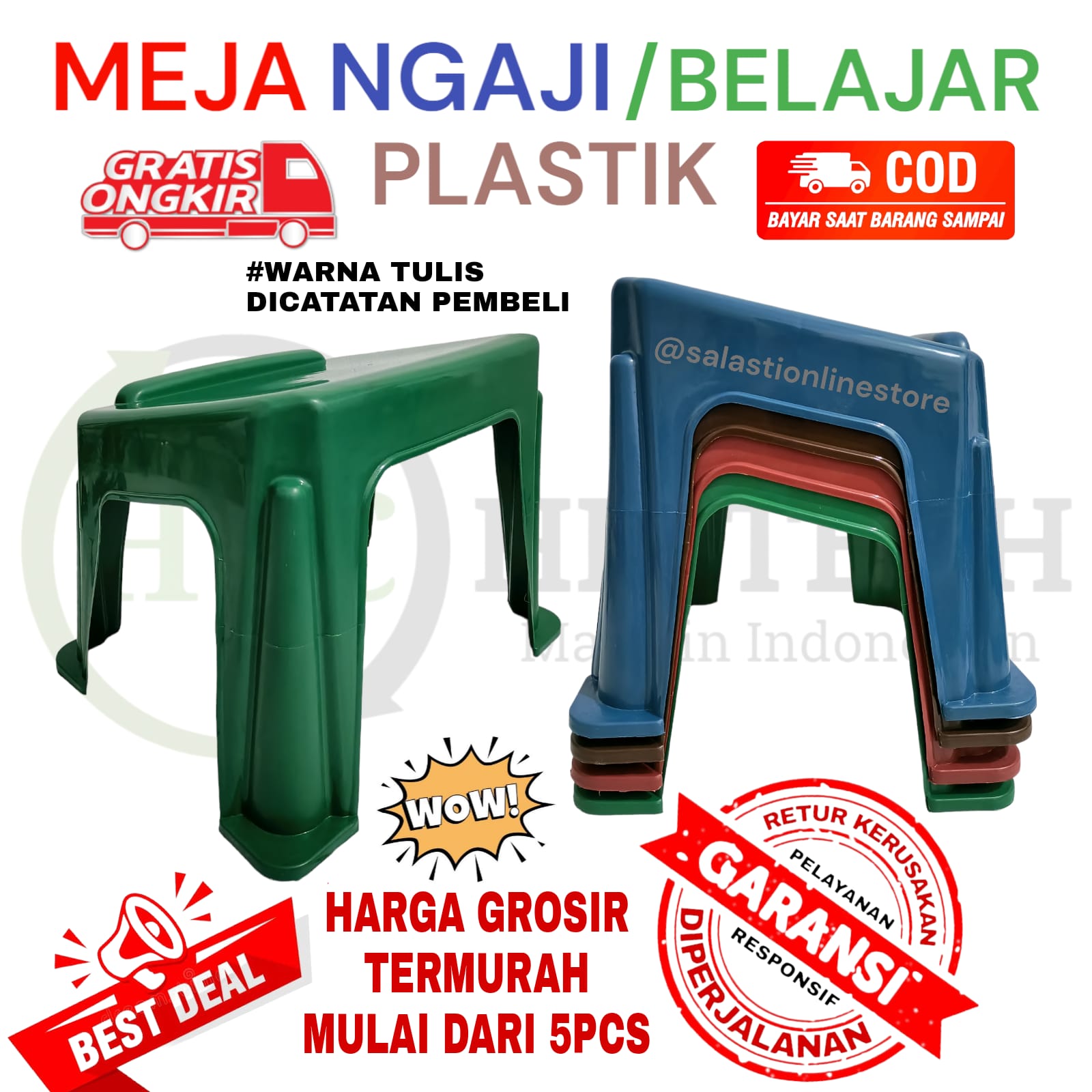 Promo Meja Ngaji / Lekar Ngaji Plastik Cocok Untuk Tpa/tpq Dan Rumah ...