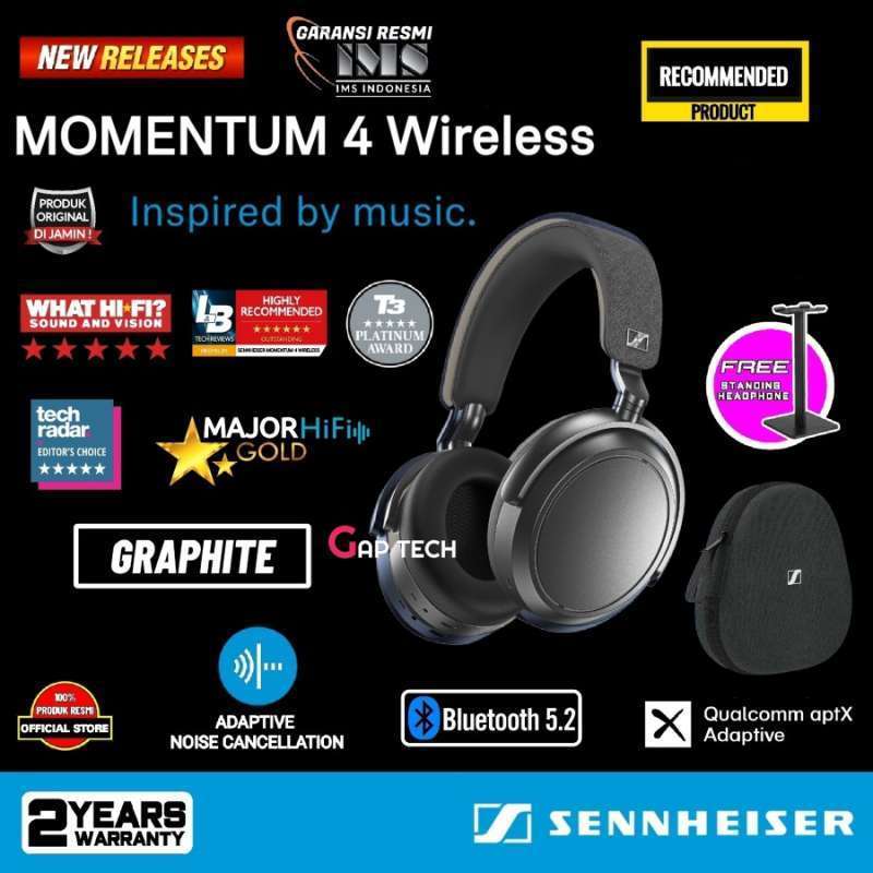 Jual Sennheiser Momentum 4 Wireless Adaptive Noise Cancellation ...