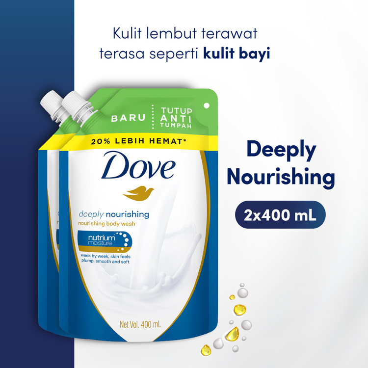 Promo Dove Deeply Nourish Body Wash Banded 400 Ml[2 Pcs] Diskon 36% Di ...