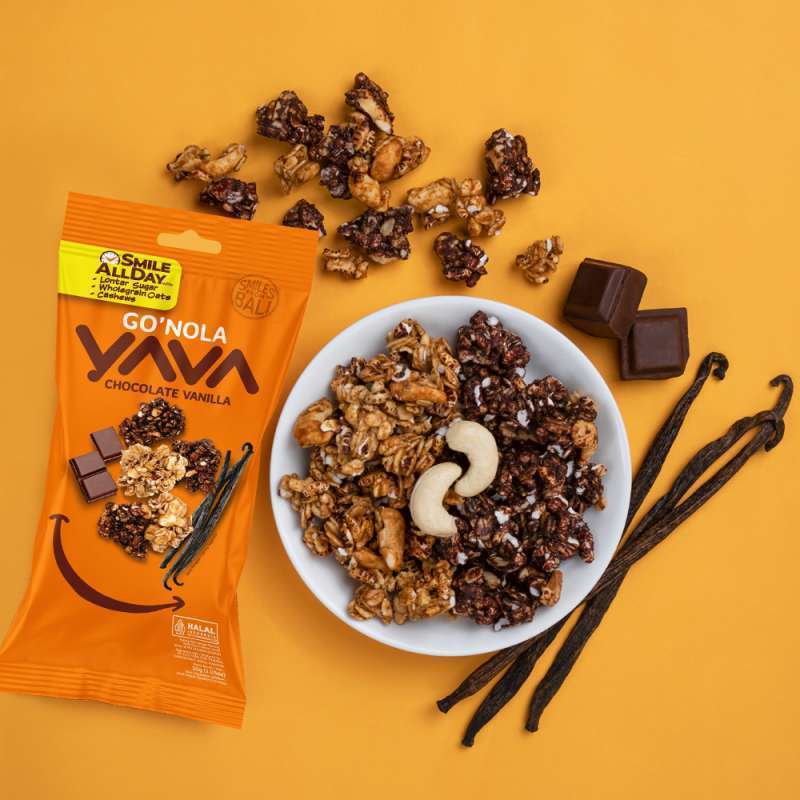Promo Yava Granola Single Serving Go'nola Chocolate Vanilla 30g Diskon ...