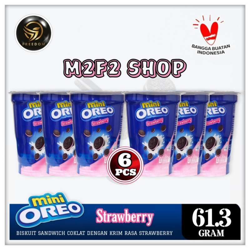 Promo Biskuit Oreo Cup Mini Strawberry Flavored Creme | Krim Stroberi ...