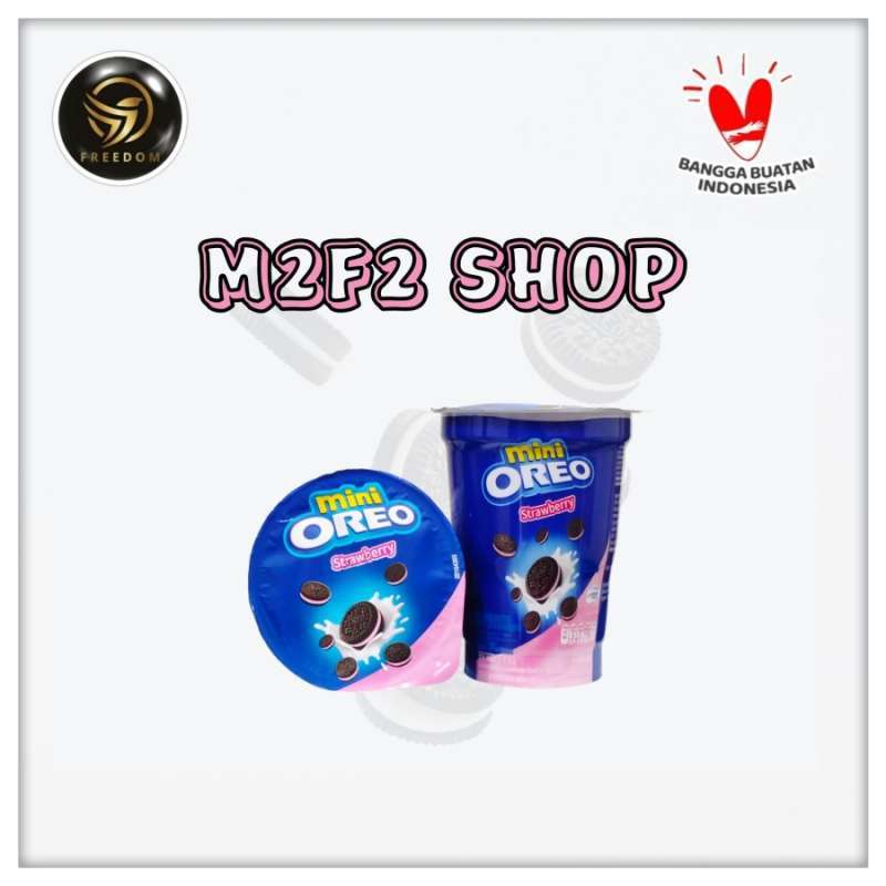 Promo Biskuit Oreo Cup Mini Strawberry Flavored Creme | Krim Stroberi ...
