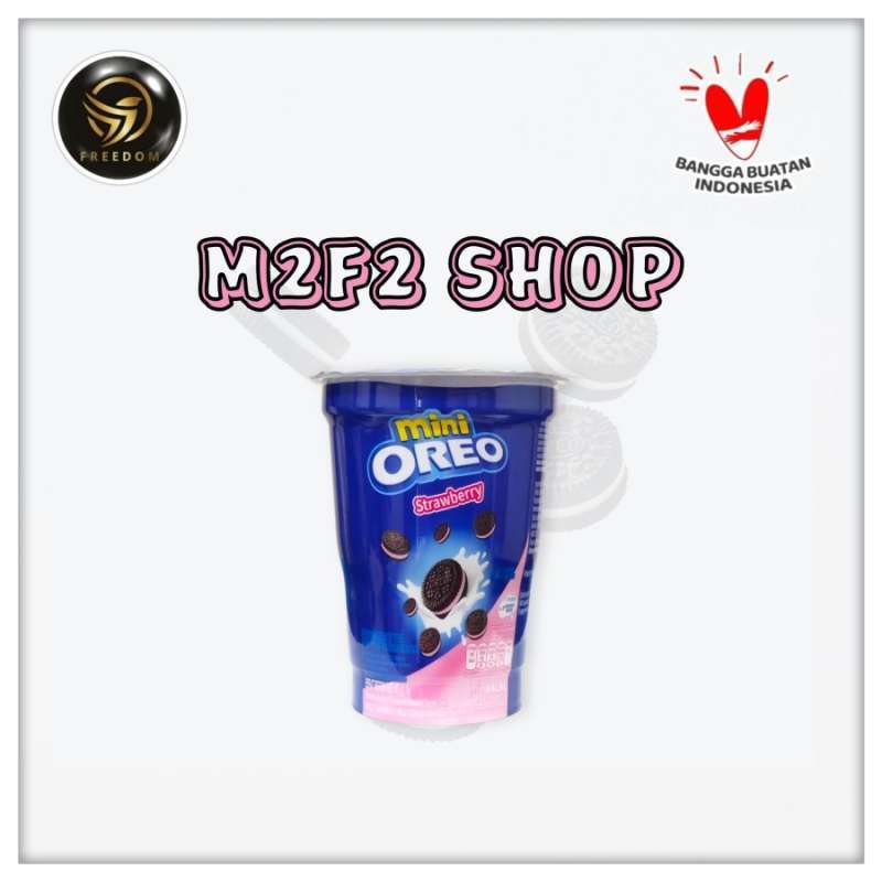 Promo Biskuit Oreo Cup Mini Strawberry Flavored Creme | Krim Stroberi ...