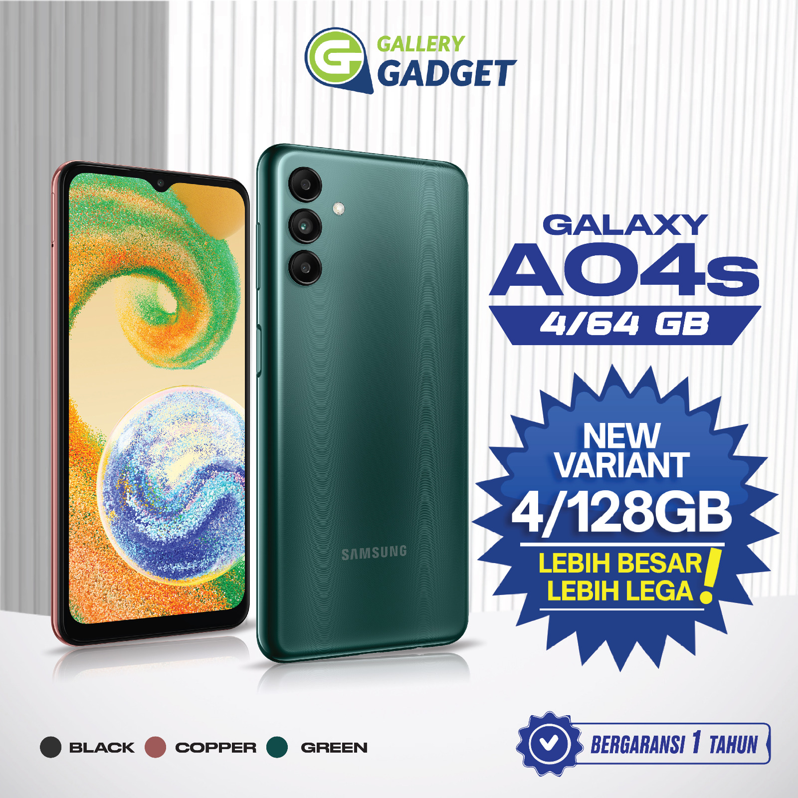 Jual Samsung Galaxy A04s 4/64 RAM 4 ROM 64 GB 4GB 64GB Android di Seller Gallery Gadget Official ...