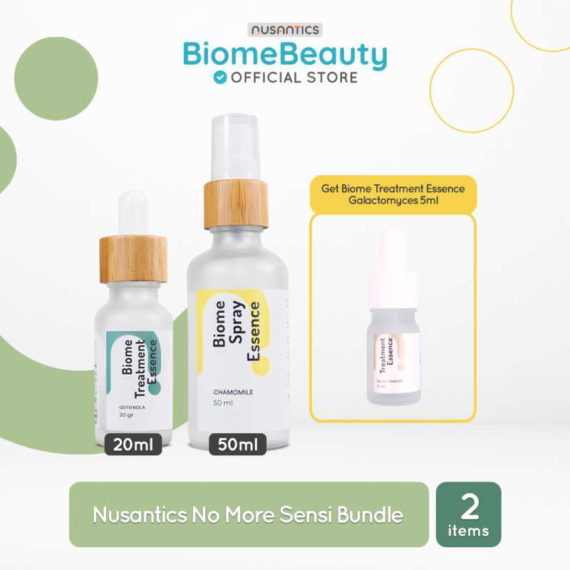 Promo [FREE Galactomyces Facial Treatment Essence 5ml] Nusantics No More Sensi Bundle Diskon 35% ...