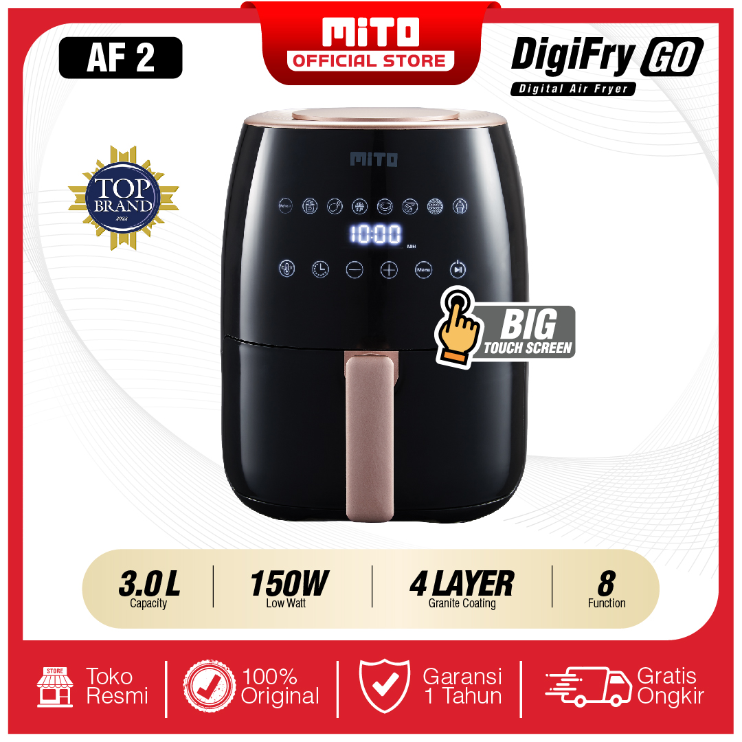 Jual MITO Air Fryer Go AF2 3L Low Watt Mesin Penggoreng Tanpa Minyak di ...