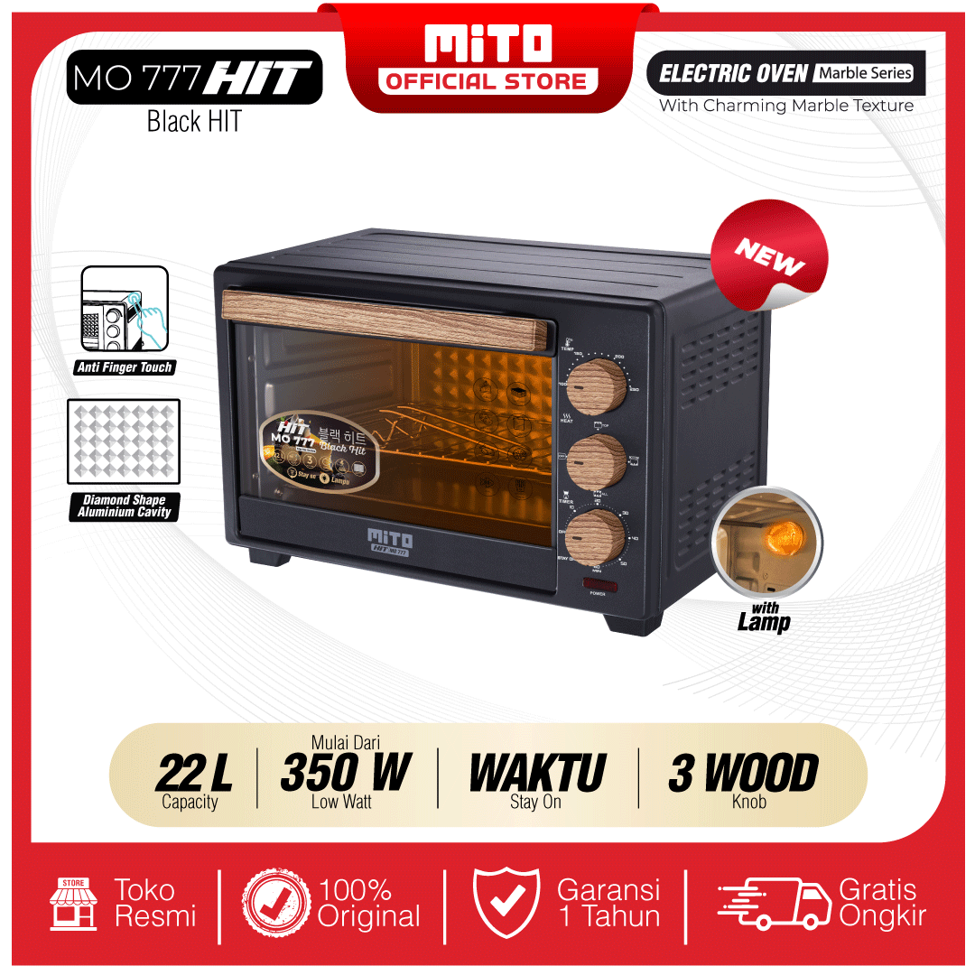 Jual Mito Oven Listrik Hit Wood Series Mo-777 22l Pemanggang Kue ...