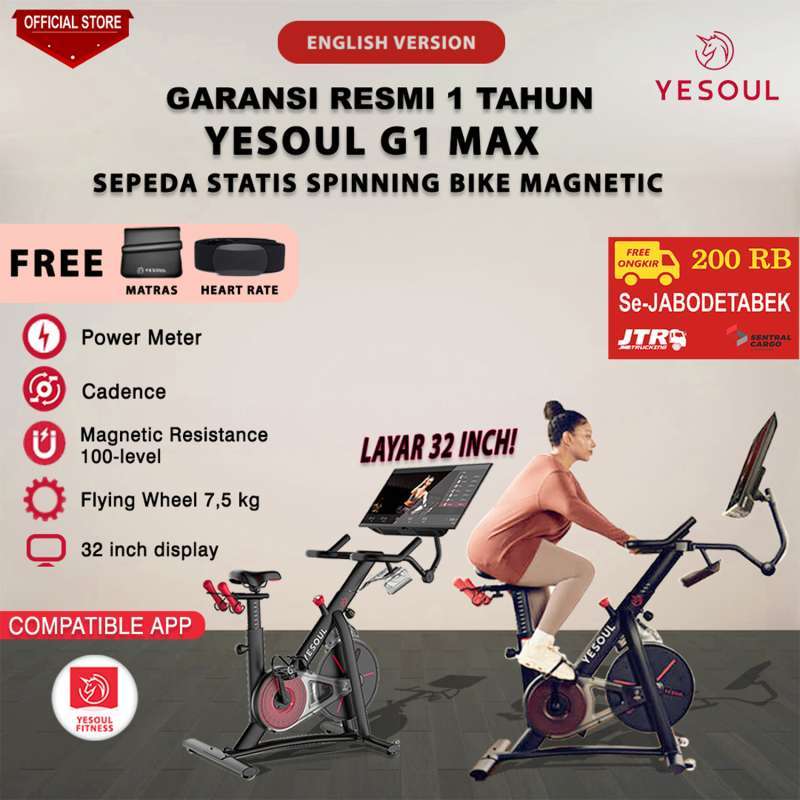 Promo Yesoul G1 Max Spinning Bike with LCD 32 Inchi Sepeda Statis Diskon 48% di Seller Yesoul ...