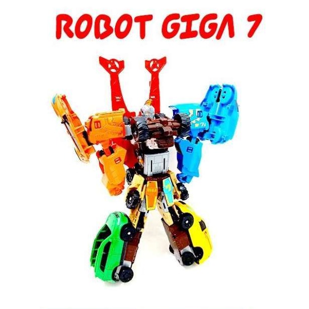 Jual Mainan anak robot giga 7 giga seven dapat berubah menjadi 7 mobil ...