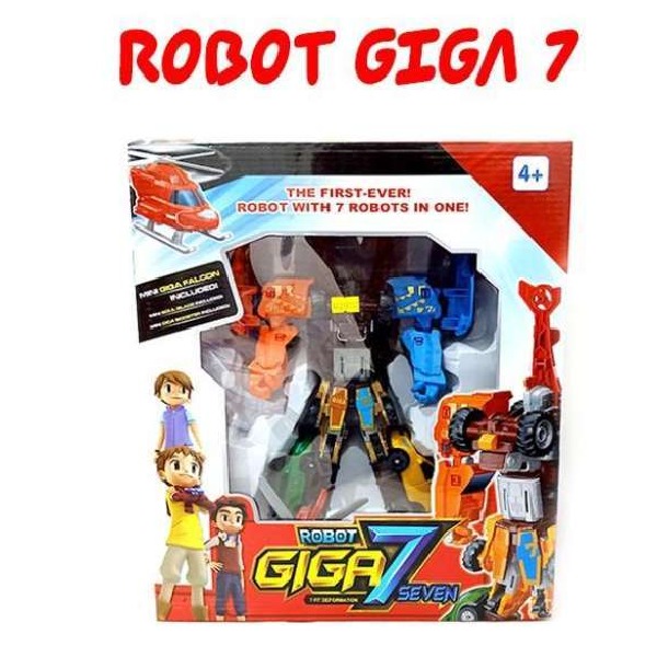 Jual Mainan anak robot giga 7 giga seven dapat berubah menjadi 7 mobil ...