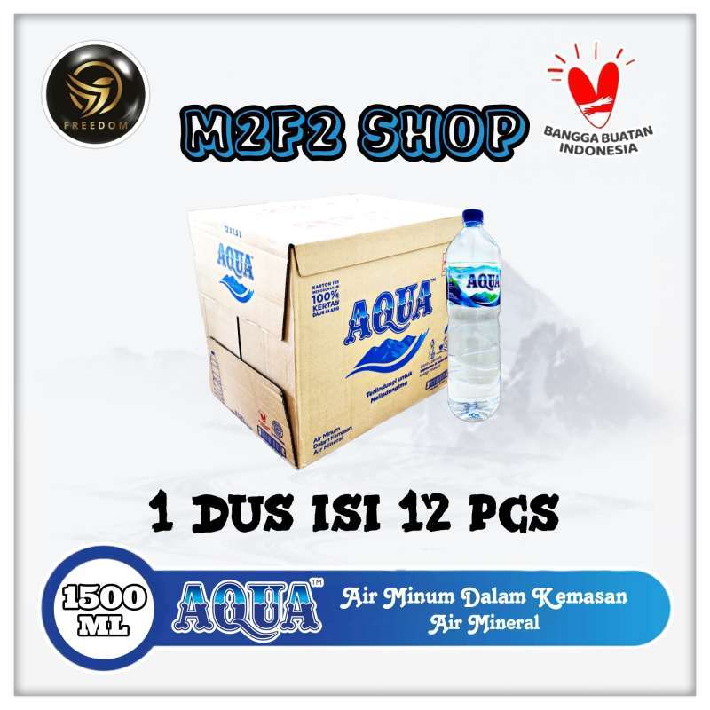 Promo Air Mineral Aqua Botol Besar - 1500 Ml | 1,5 Ltr (kemasan Karton ...