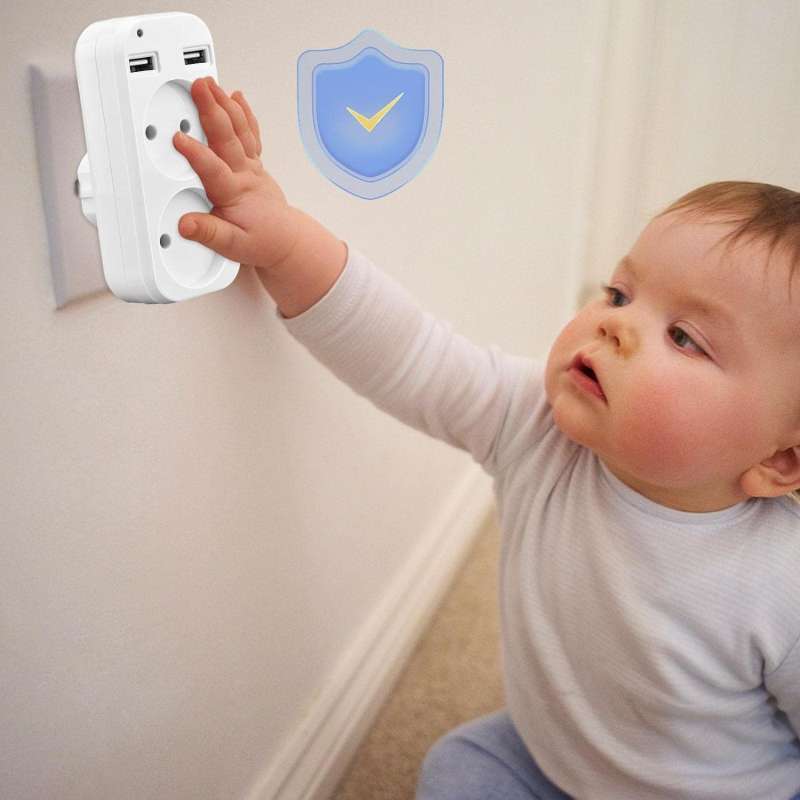 Promo Stop Kontak Listrik 2 Eu Plug + 2 USB Port Colokan Listrik 2 ...