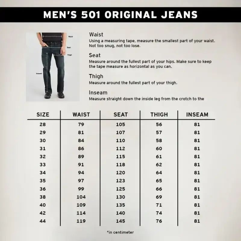 Jual Levi's® Men's 501® Levi’s®original (00501-3343) - 30 Inseam 32 Di ...