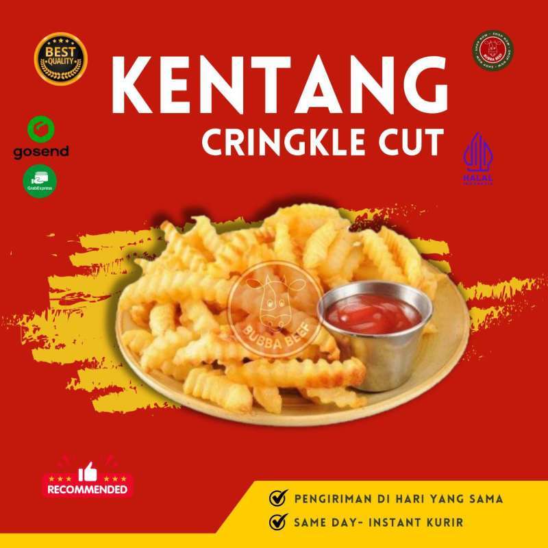 Jual Kentang Goreng Frozen Crinkle Cut 500gr | Kentang Frozen Potongan ...