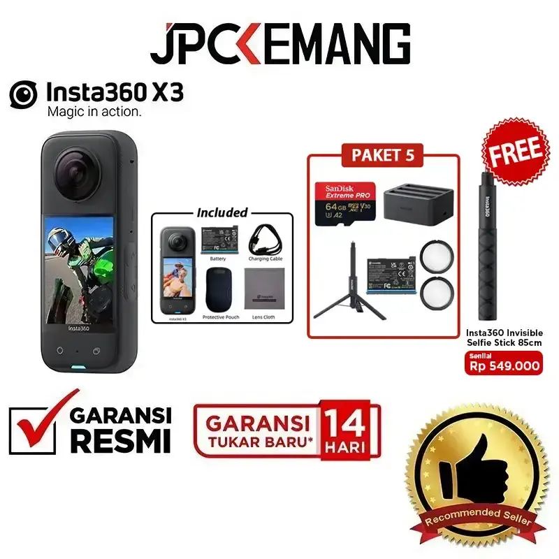Promo Jpc Kemang Insta360 One X3 Action Camera Insta 360 One X3 Garansi ...