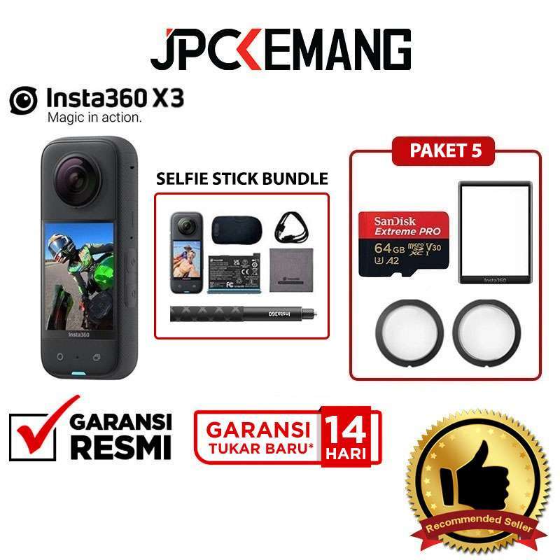 Promo Jpc Kemang Insta360 One X3 Action Camera Insta 360 One X3 Garansi Resmi - W/ Stick-paket 5 ...
