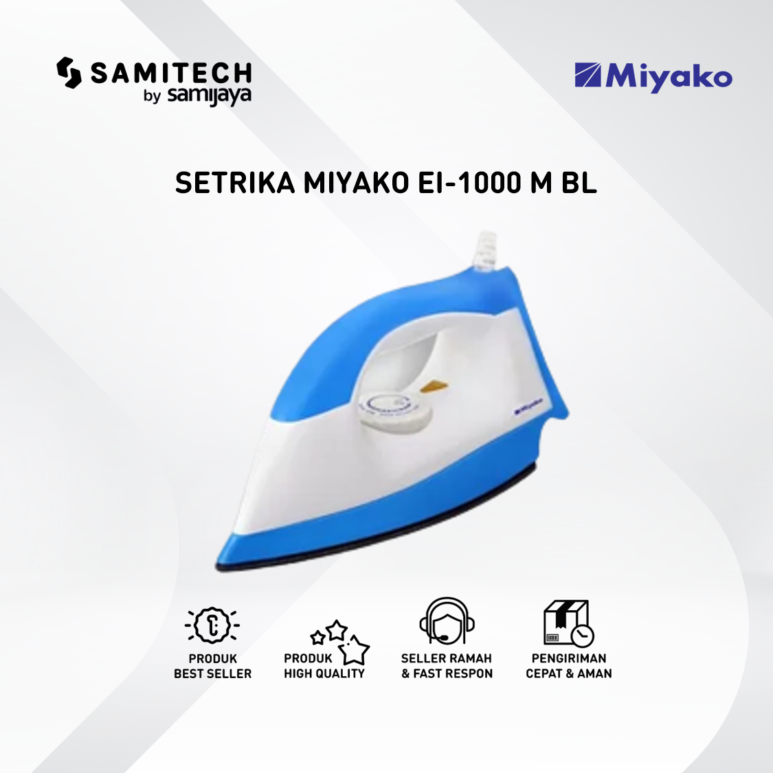Promo MIYAKO EI-1000 M Setrika Listrik Putih Biru Diskon 11% di Seller ...