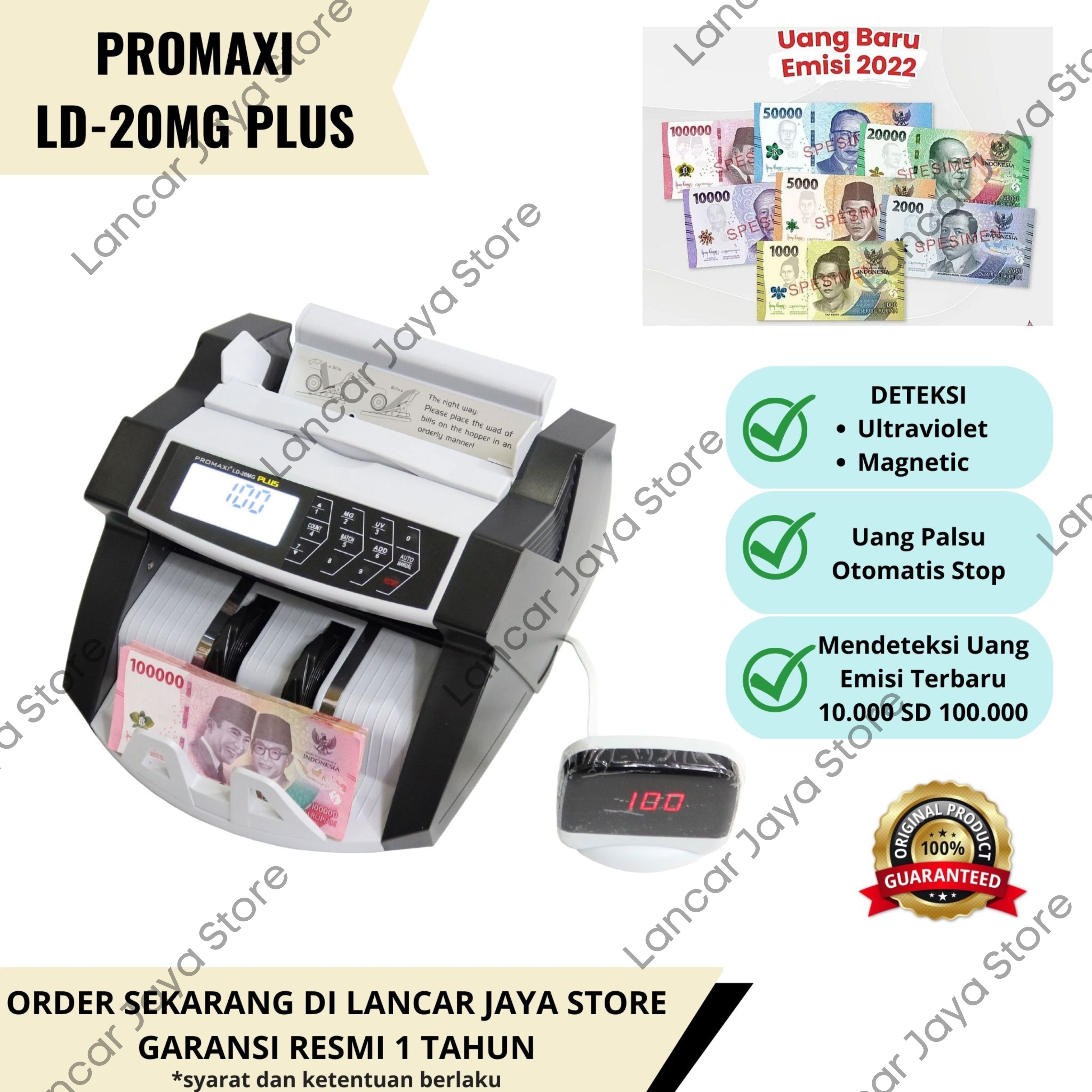 Jual Mesin Penghitung Uang Promaxi Ld20mg Plus Money Counter Promaxi Ld-20mg Plus Di Seller ...