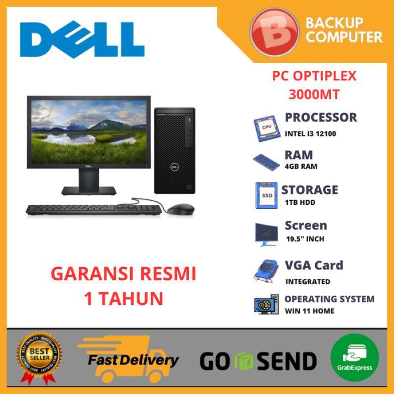 Jual DELL OPTIPLEX 3000MT DESKTOP PC i3 12100 4GB 1TB HDD di Seller BACKUP COMPUTER - Ancol ...