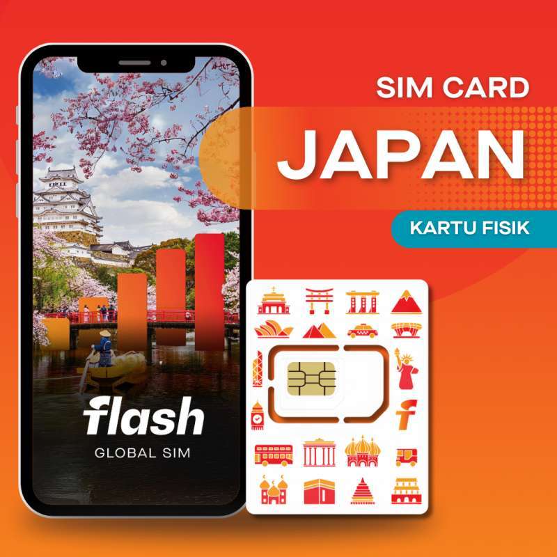Promo Sim Card Japan Unlimited Data Flash Global Sim Simcard Jepang - Pro (1gb/hari) 10 Hari ...