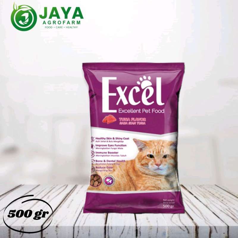 Jual Excel 500 Gram Makanan Kucing Rasa Tuna Bentuk Ikan Di Seller ...