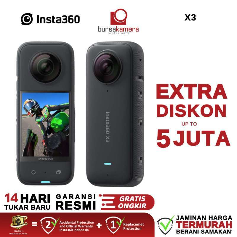 Promo Bkp Insta360 One X3 360 Action Camera Insta 360 X3 Original Resmi Diskon 7% Di Seller ...