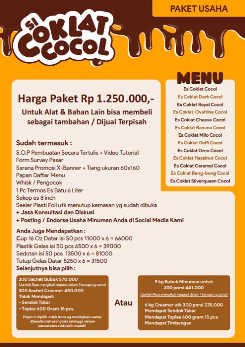 Jual Paket Usaha Minuman Paket Bahan Tanpa Booth Es Celup Si Coklat ...