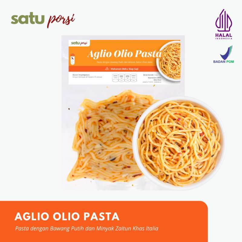 Jual Frozen Food Satu Porsi Aglio Olio Pasta di Seller Satu Porsi ...