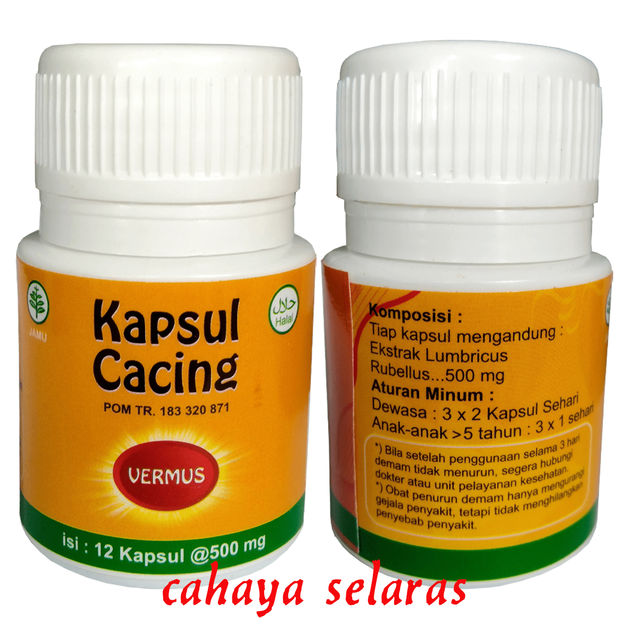 Promo Kapsul Cacing Vermus Isi 12 | Kapsul Penurun Demam | Obat Tipes ...