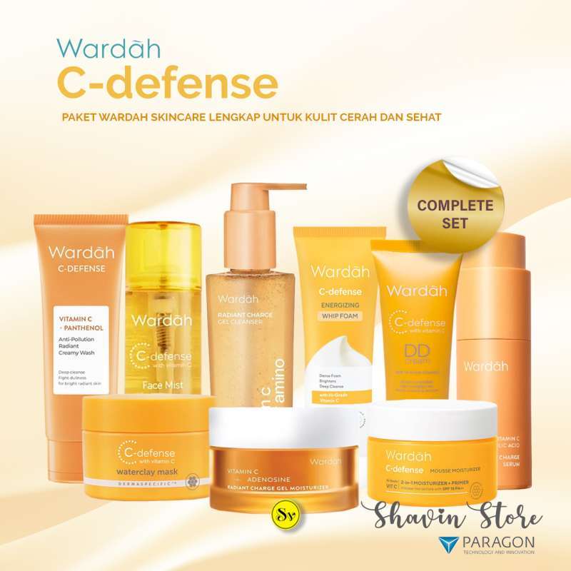 Jual Paket Wardah C Defense Skincare Lengkap Untuk Semua Jenis Kulit ...