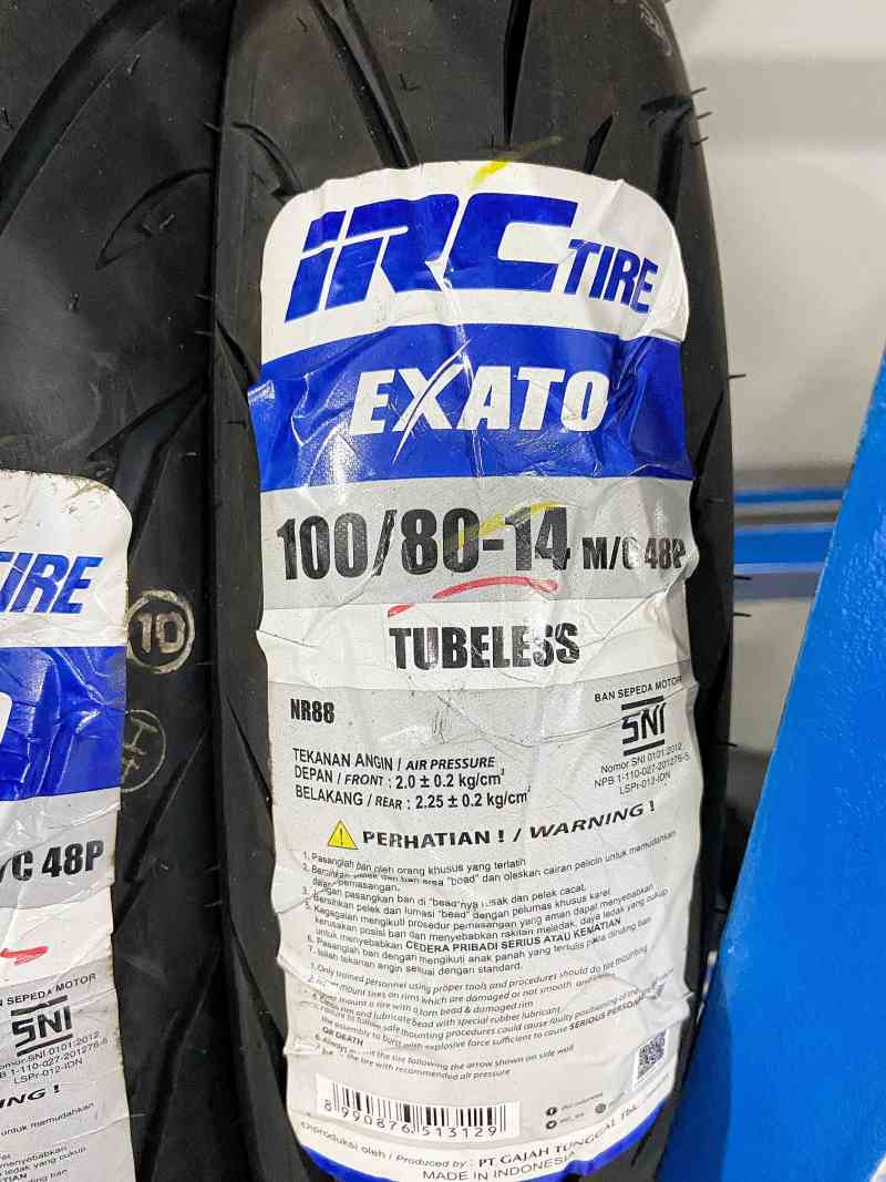 Promo Ban Motor Beat / Vario / Mio Irc Nr 88 Exato 100/80 Ring 14 ...