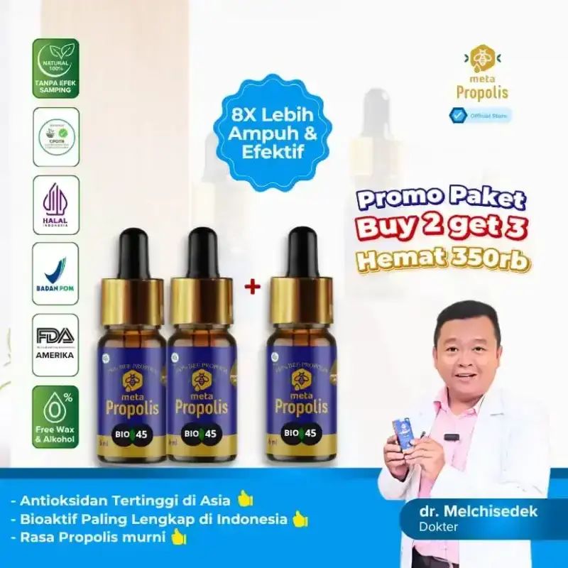 Promo Meta Propolis 100% Herbal Solusi Radang Tenggorokan, Batuk ...